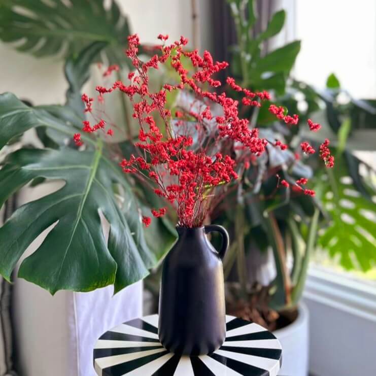 Ruby Red Dried Flower Arrangement